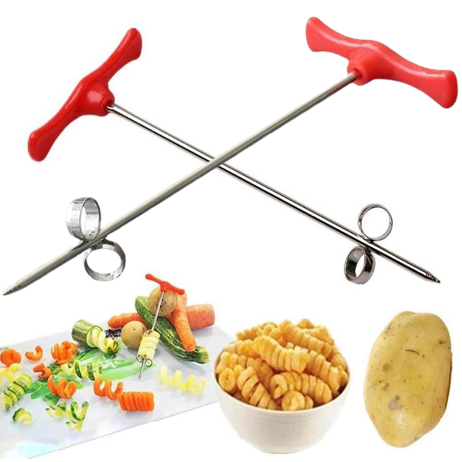 Bxaolu Vegetables Spiral Knife Carving Tool for Cucumber Salad Chopper ...
