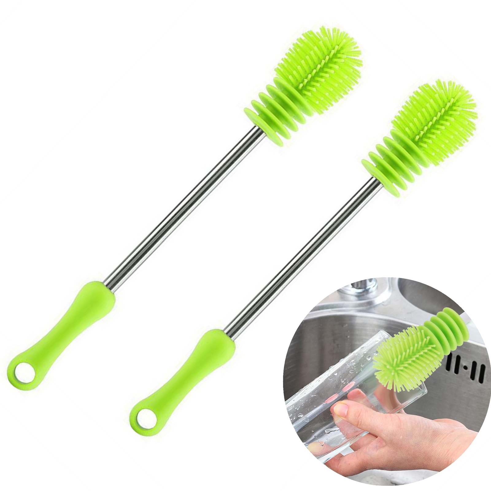 Bxaolu Water Bottle Cleaner Brush - Multipurpose Cup Cleaner with 10.6 ...