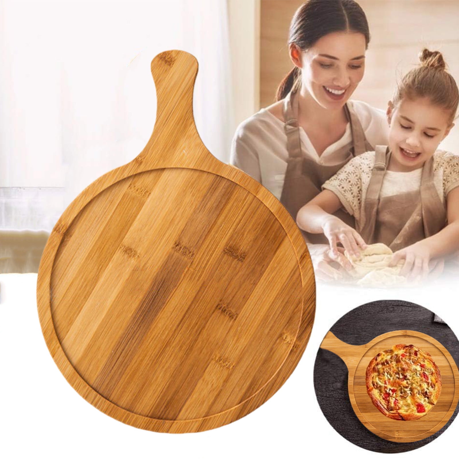 Bxaolu Wood Cutting Board with Handle, 5.1" Wooden Chopping Board ...