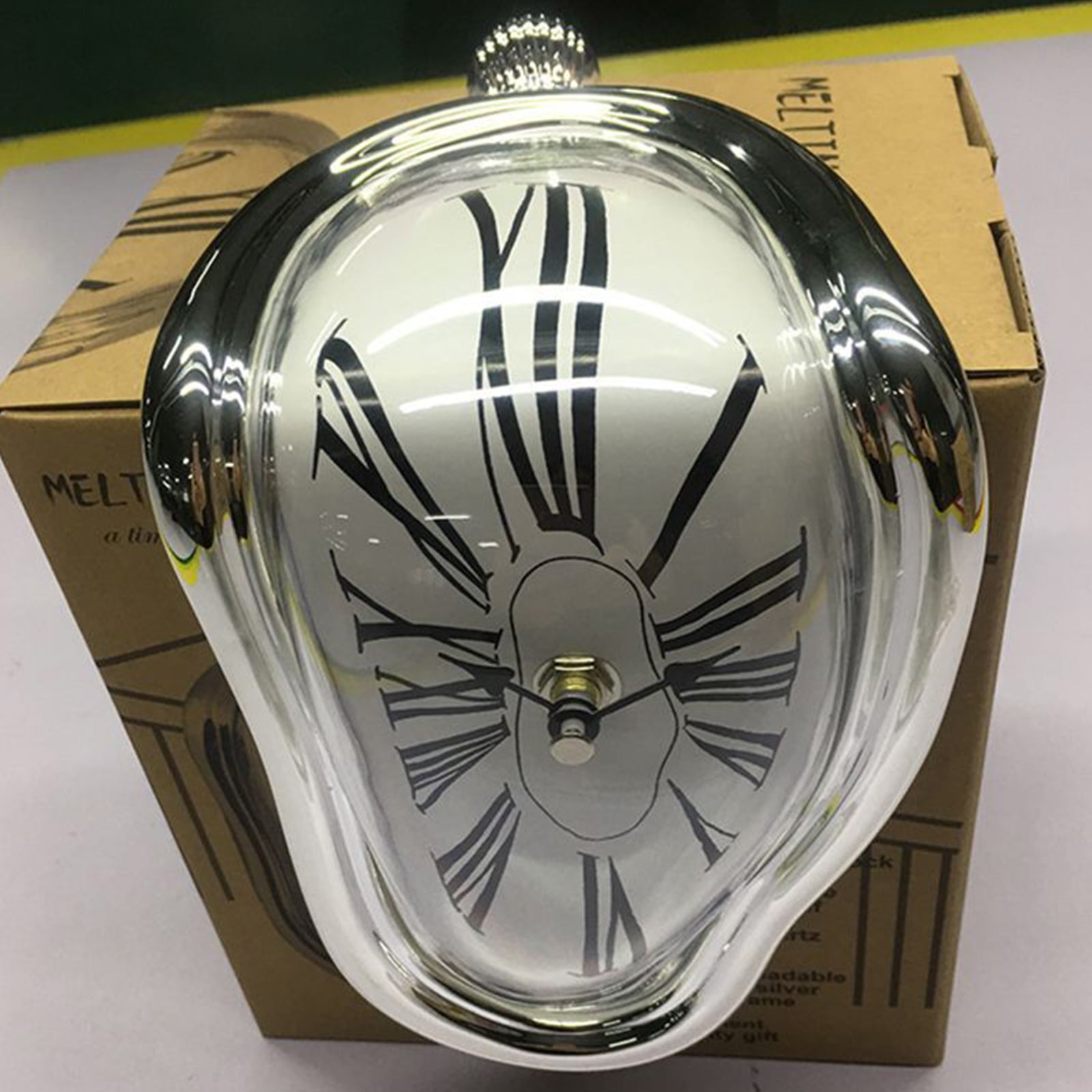 Bxingsftys Melting Clock Modern Surrealistic Shelf Decor Distorted ...