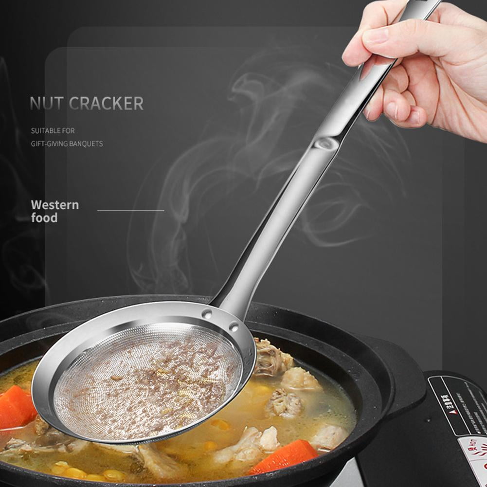 Bxingsftys Stainless Steel Oil Strainer Spoon Skimmer Mesh Filter Sieve ...