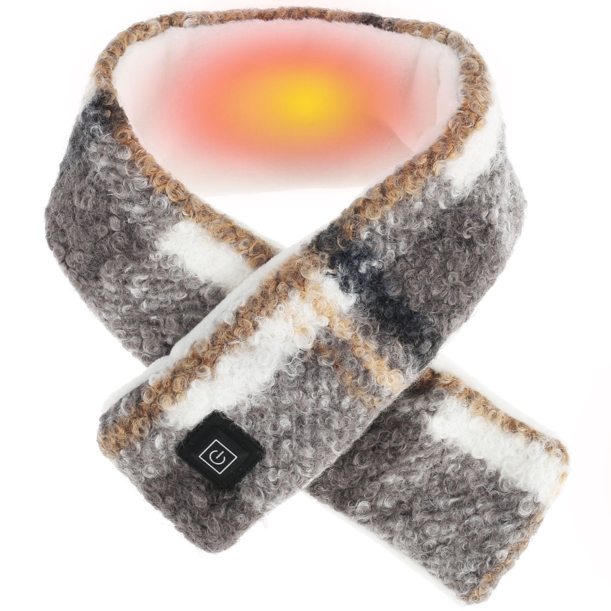 Bxmavoj Winter Heated Scarf Neck Wrap Soft Plaid 3 Temperature ...