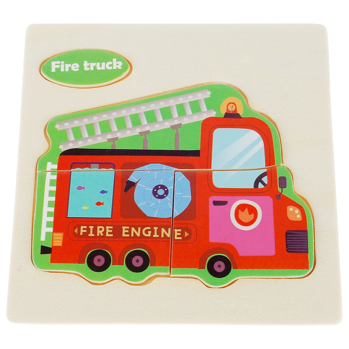 Bxmavoj Wooden Vehicles Puzzle for 1 2 3 Year Old Boy Girl Cartoon ...