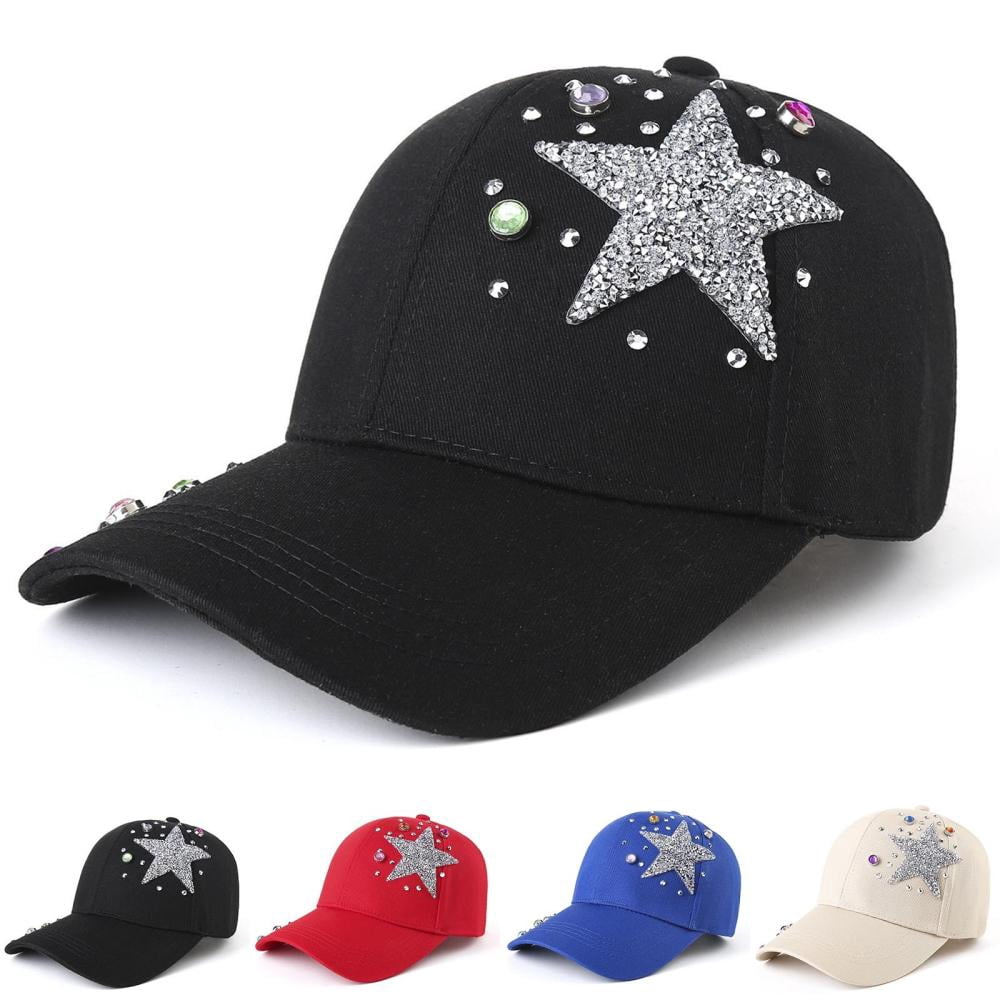 Bxsruta Children‘s Heart Rhinestone Baseball Cap Adjustable Washable ...