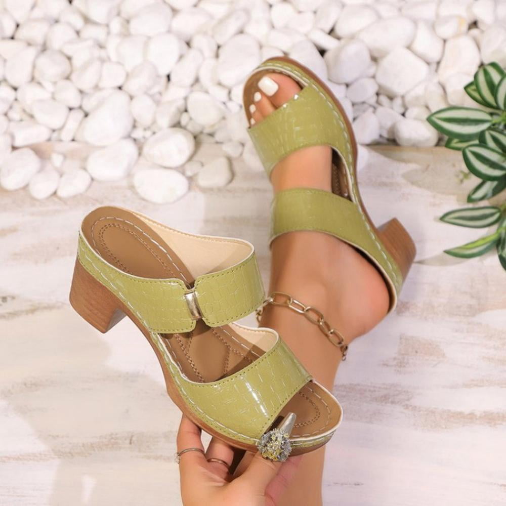 Bxsruta Embossed Texture Sandals with Decorative Buckle Accent ...