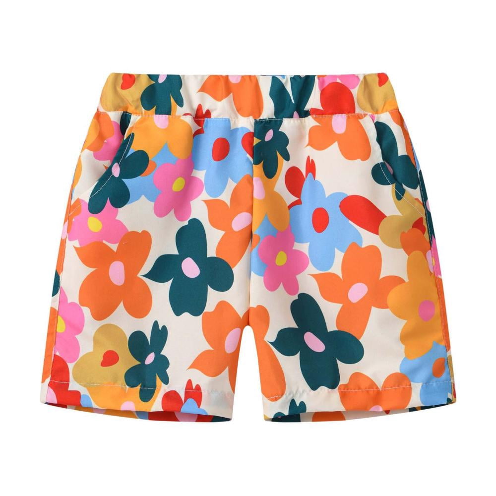 Bxsruta Girls Shorts, Beach Vacation Printed Children's Beach Pants ...