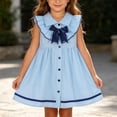 Bxsruta Girls Sleeveless Collared Shirt Dress with Ruffled Neckline and ...