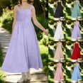 Bxsruta Girls Sleeveless Spaghetti Strap Midi Dress with Ruched Bodice ...