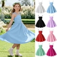 Bxsruta Girls Spaghetti Strap Midi Dress Casual a Line Flowy Sundress ...