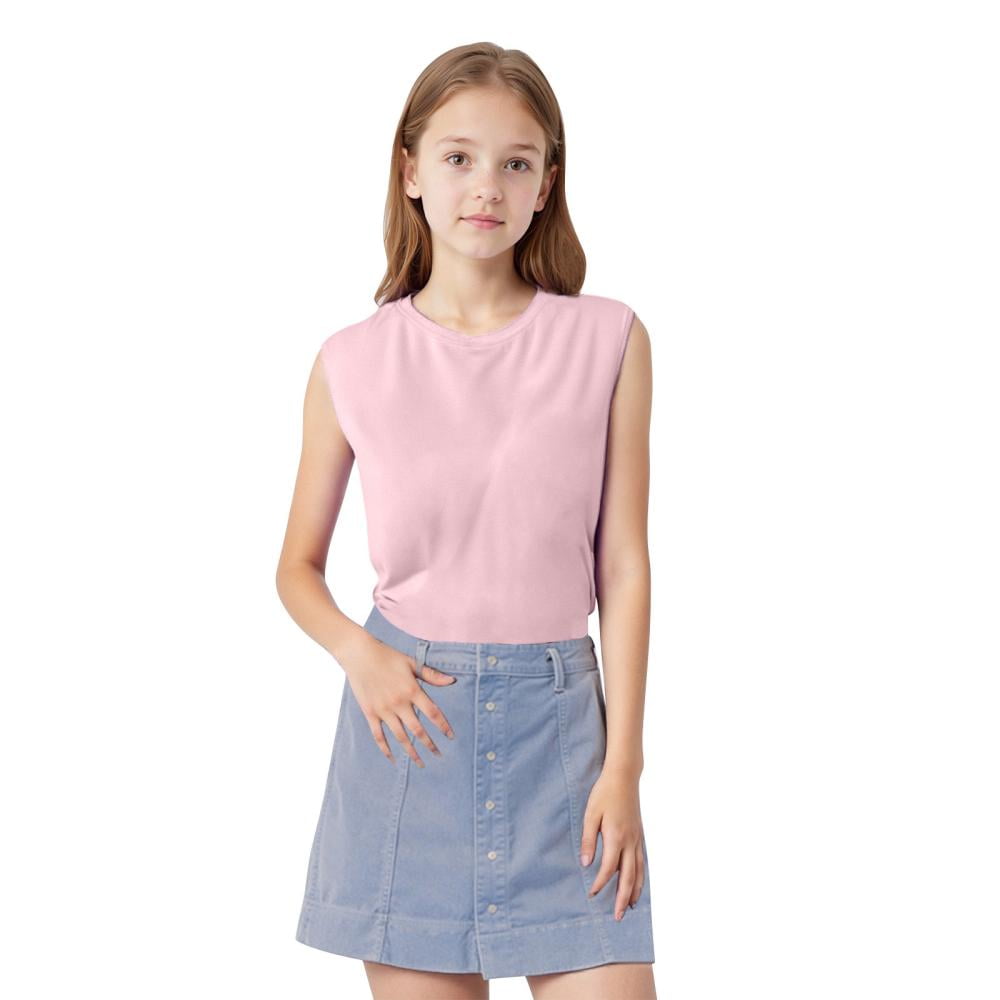 Bxsruta Girls Tank Tops, Toddler Kids Girls Fashion Cute Solid Color ...