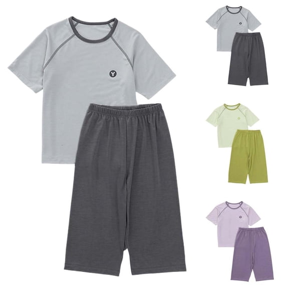 Bxsruta Hayss Kids 2 Piece Outfit Short Sleeve T Shirt and Pants Casual ...