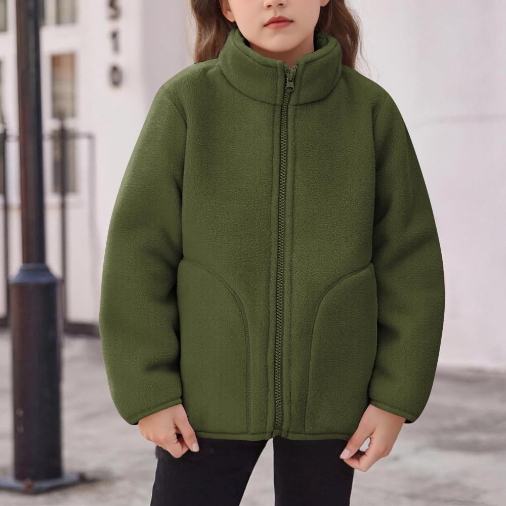 Bxsruta Jacket for Girls, Fall and Winter Children's Color-blocked Long ...