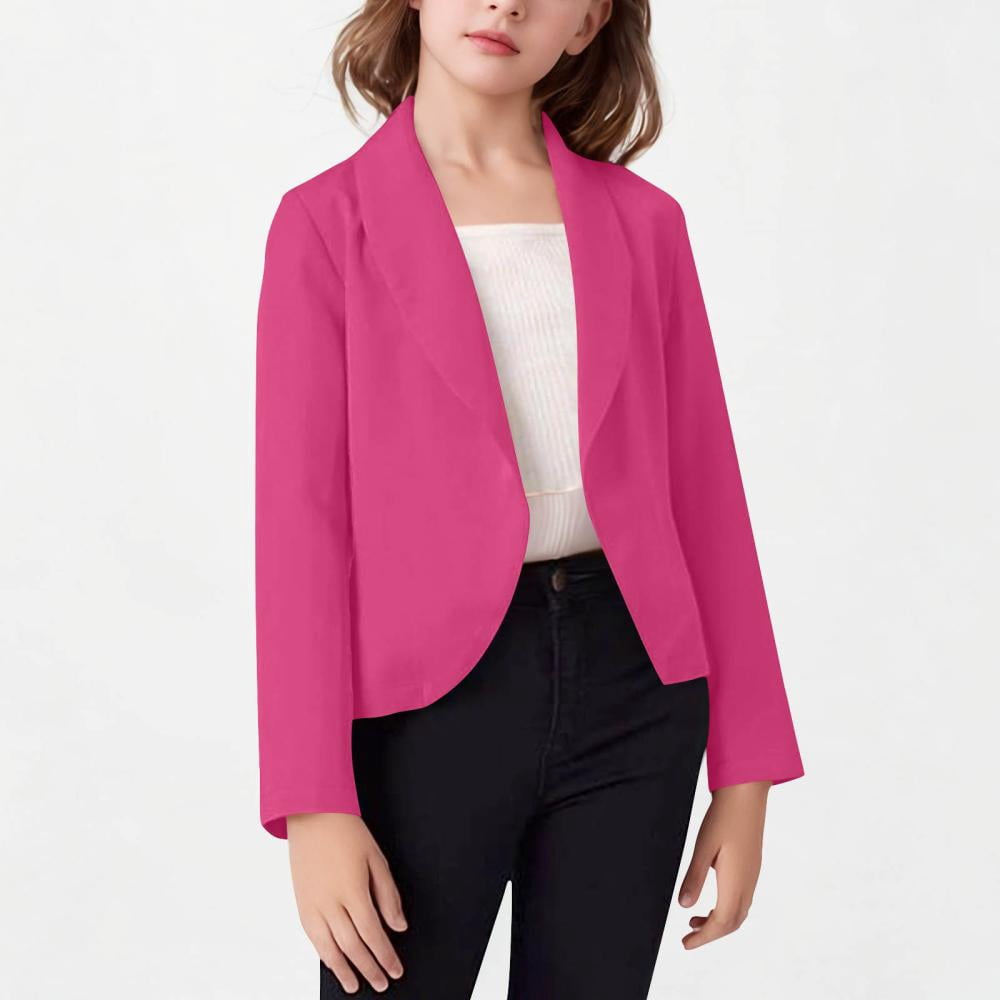 Bxsruta Jacket for Girls, Fahsion Girls Blazer for 5-14 Years Long ...