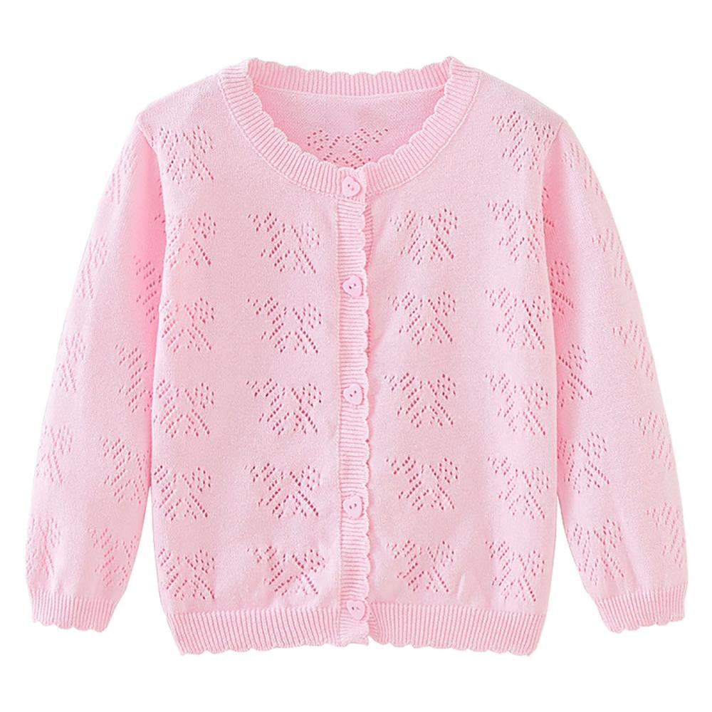 Bxsruta Jacket for Girls, Girls' Lightweight Knit Cardigan, Lace-Style ...