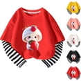Bxsruta Kids Cartoon Rabbit Graphic Layered Look Long Sleeve T Shirt ...