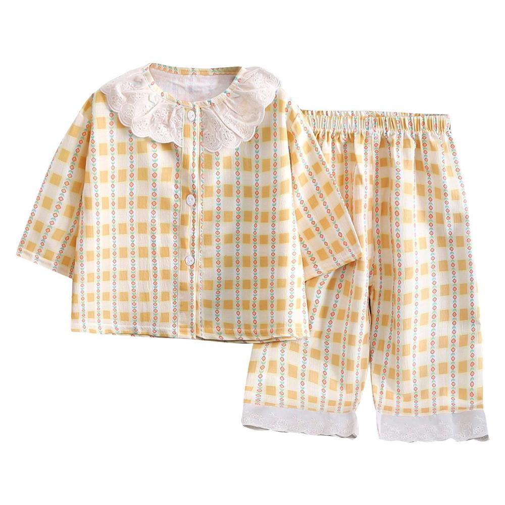 Bxsruta Kids Pajama Sets, Children'S Open Round Neck Tops and Elastic ...
