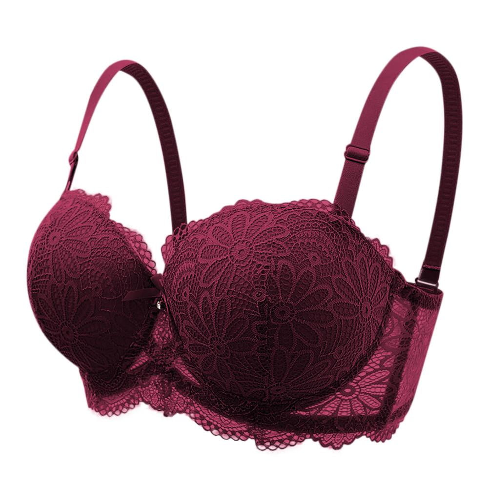 Bxsruta Lace Bra, Woman's Solid Color Lace Thin Style Ventilate Back ...