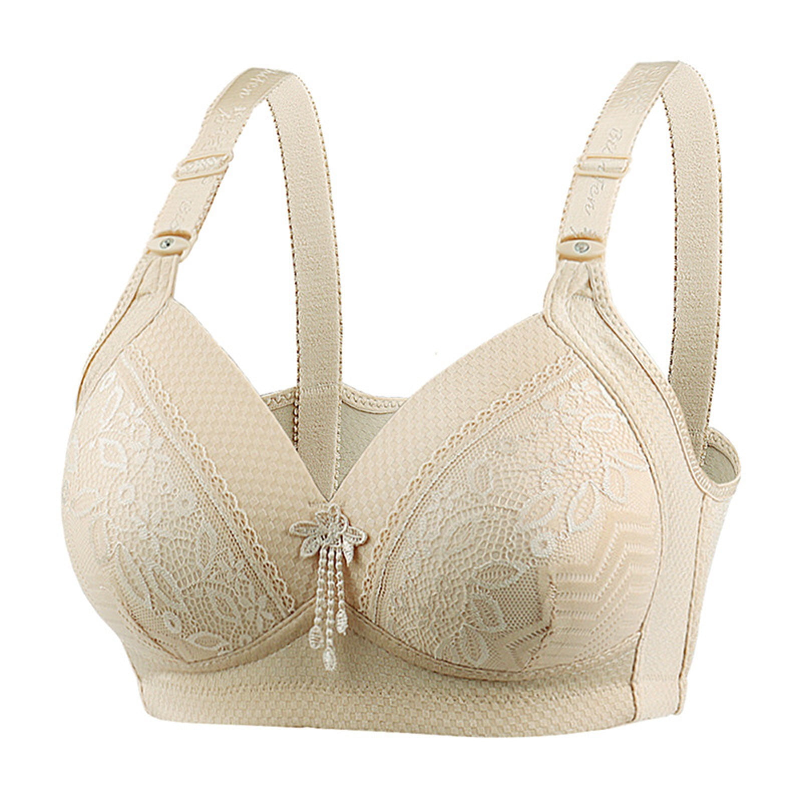 Bxsruta Lacy Bras for Women, Middle Aged and Elderly Bras Without Steel ...