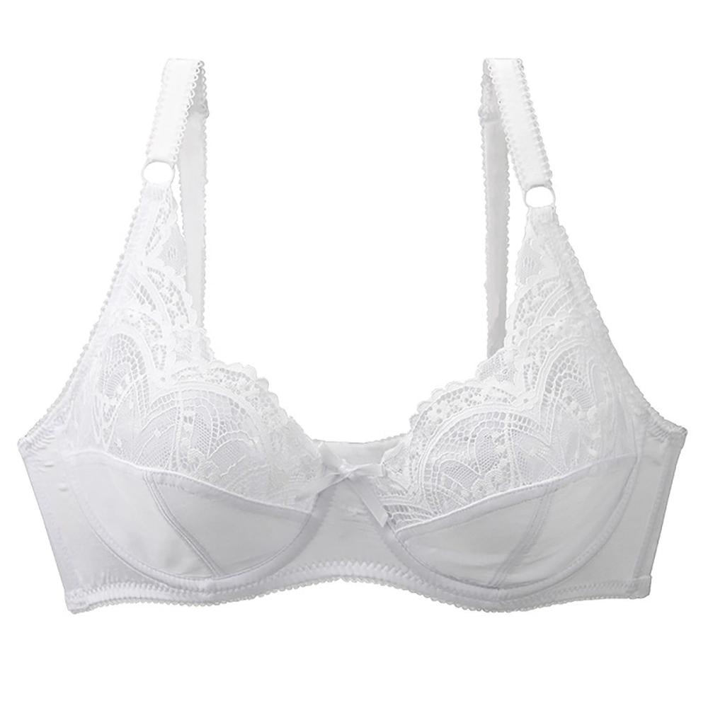Bxsruta Lacy Bras for Women, Woman's Printing Gathered Together Large ...