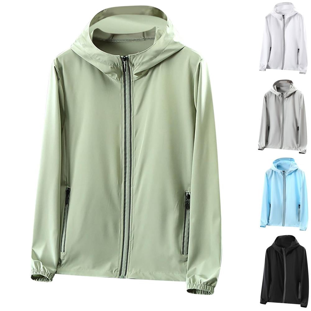 Bxsruta Men's Upf 50+ Stretch Hooded Sun Protection Jacket Lightweight ...