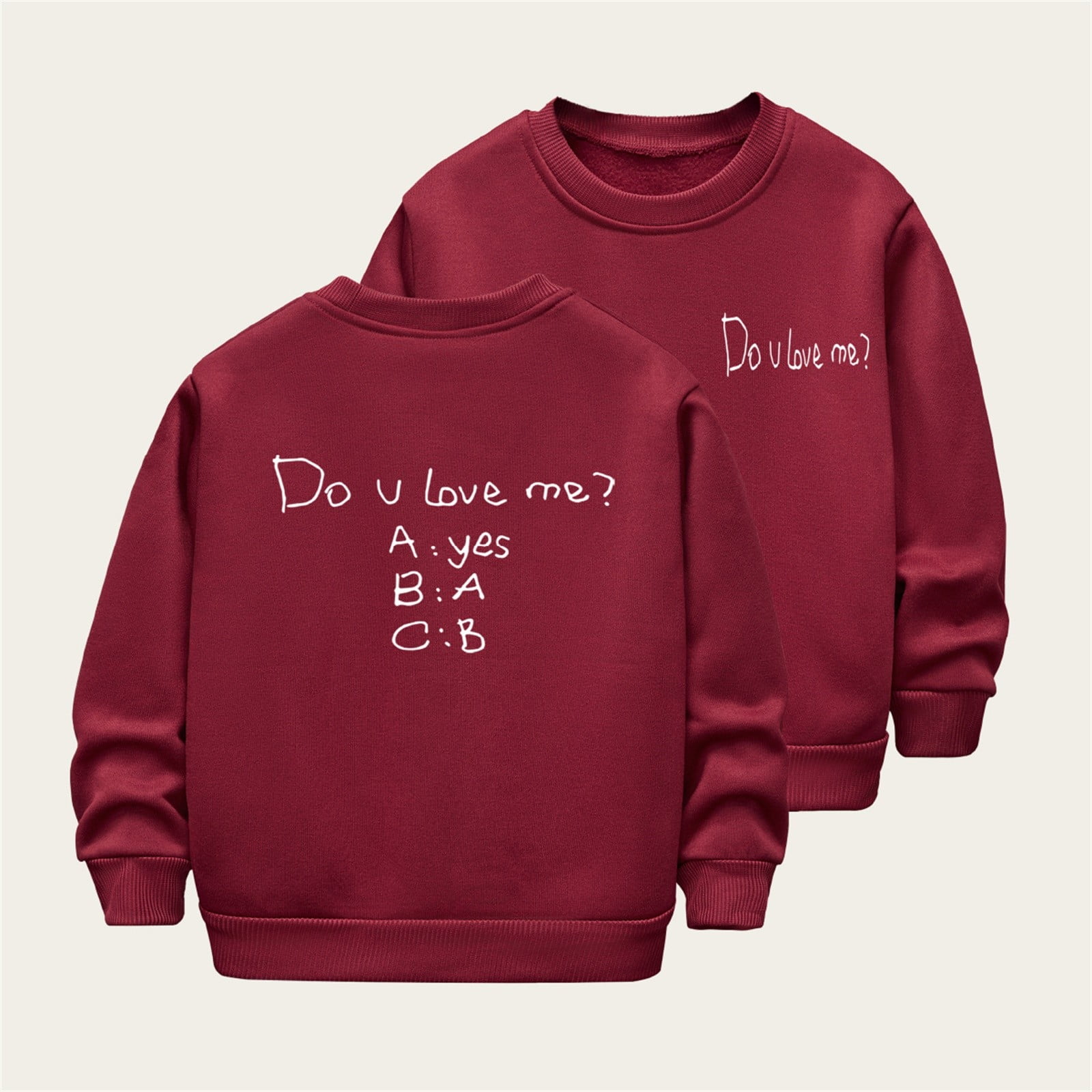 Bxsruta Pullover for Kids, Children's Print Round Neck Fleece Long ...