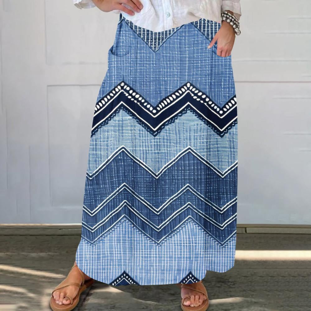 Bxsruta Skirts for Women, Women's Pleated Pocket Skirt with Stretch ...