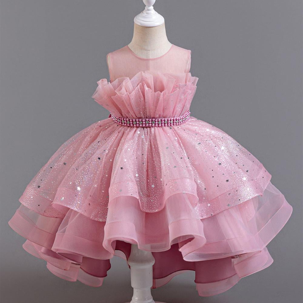 Bxsruta Sparkle-Embellished Layered Tulle Dress with Train, Off ...