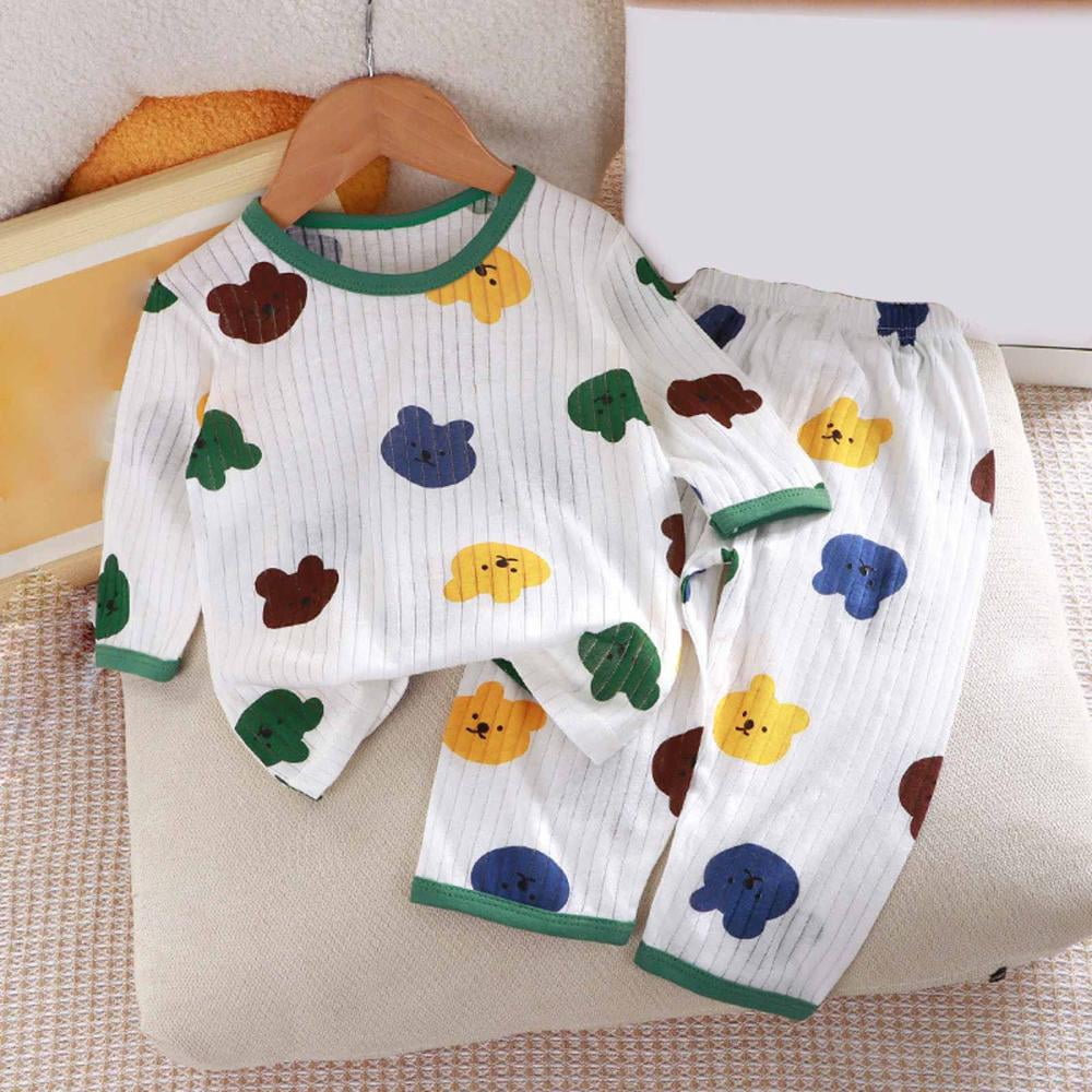 Bxsruta Toddler Unisex Kids Lightweight Long Sleeve Pajama Set Cartoon ...