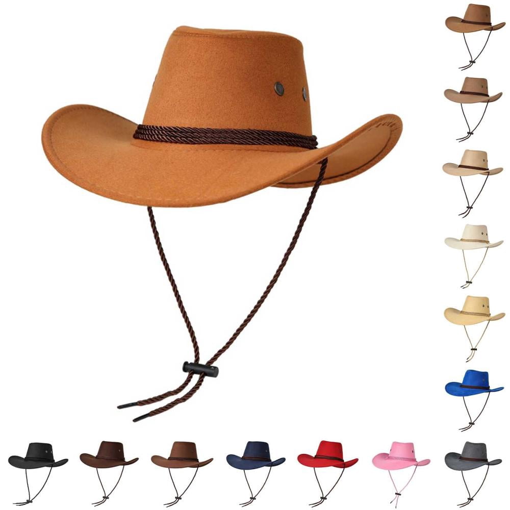 Bxsruta Unisex Adult Cotton Vintage Western Fedora Sun Hat Sunscreen ...