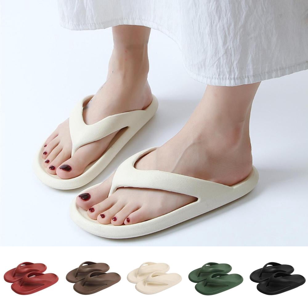 Bxsruta Unisex Ergonomic Waterproof Flip Flops with Non-Slip Traction ...