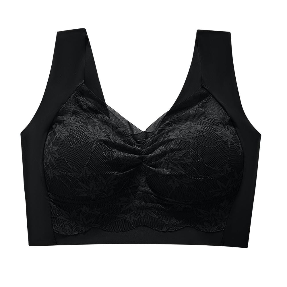Bxsruta Wireless Bras for Women, Women's Strapless Lace Underwear with ...