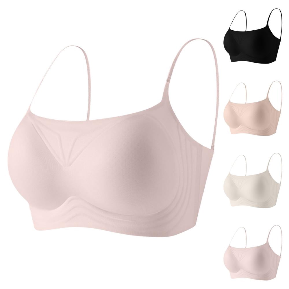 Bxsruta Wireless Seamless T-Shirt Bra Soft Spandex Nylon Everyday ...