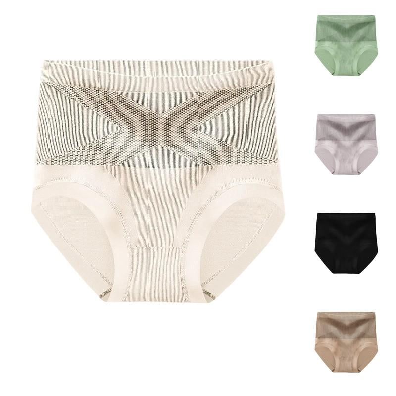 Bxsruta Women Seamless High Waist Shapewear Briefs Tummy Control ...