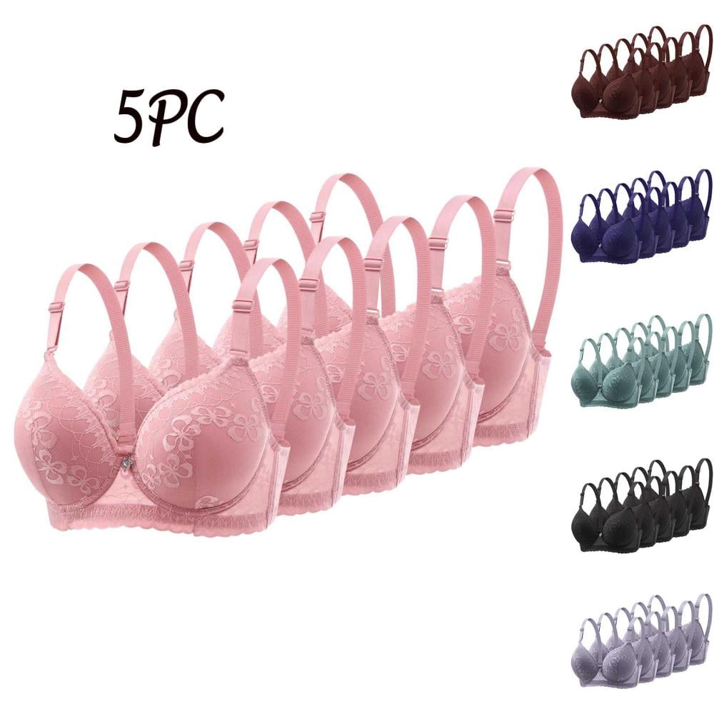 Bxsruta Women’s Full Coverage Lace Bra 6 Pack Adjustable Straps ...