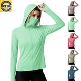 Bxsruta Women's Full Zip Sun Protection Hoodie Lightweight Long Sleeve ...