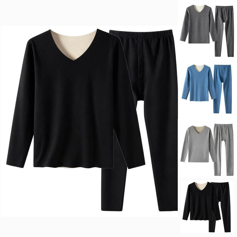 Bxsruta Women's Plus Size Thermal Underwear Set, Thick Plush Velvet ...