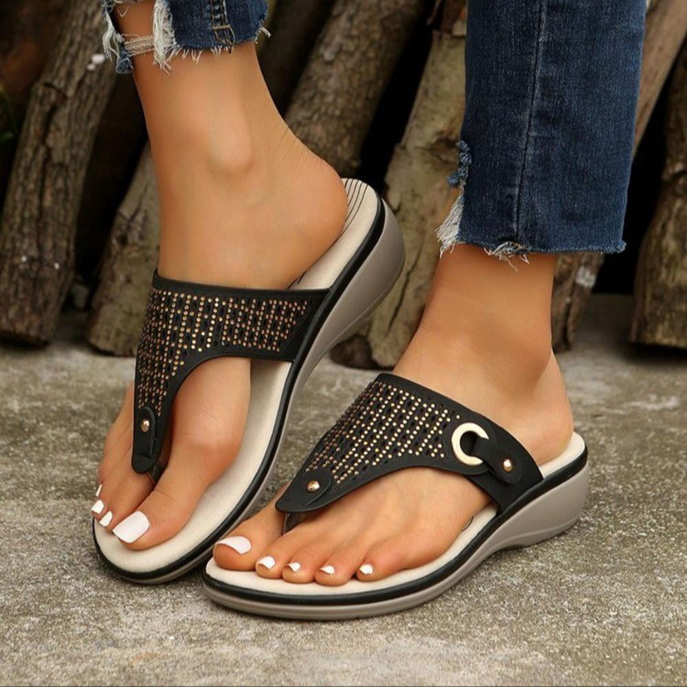 Bxsruta Women's Slip-On Spa Slippers with Massage Nodes, Thick Rubber ...