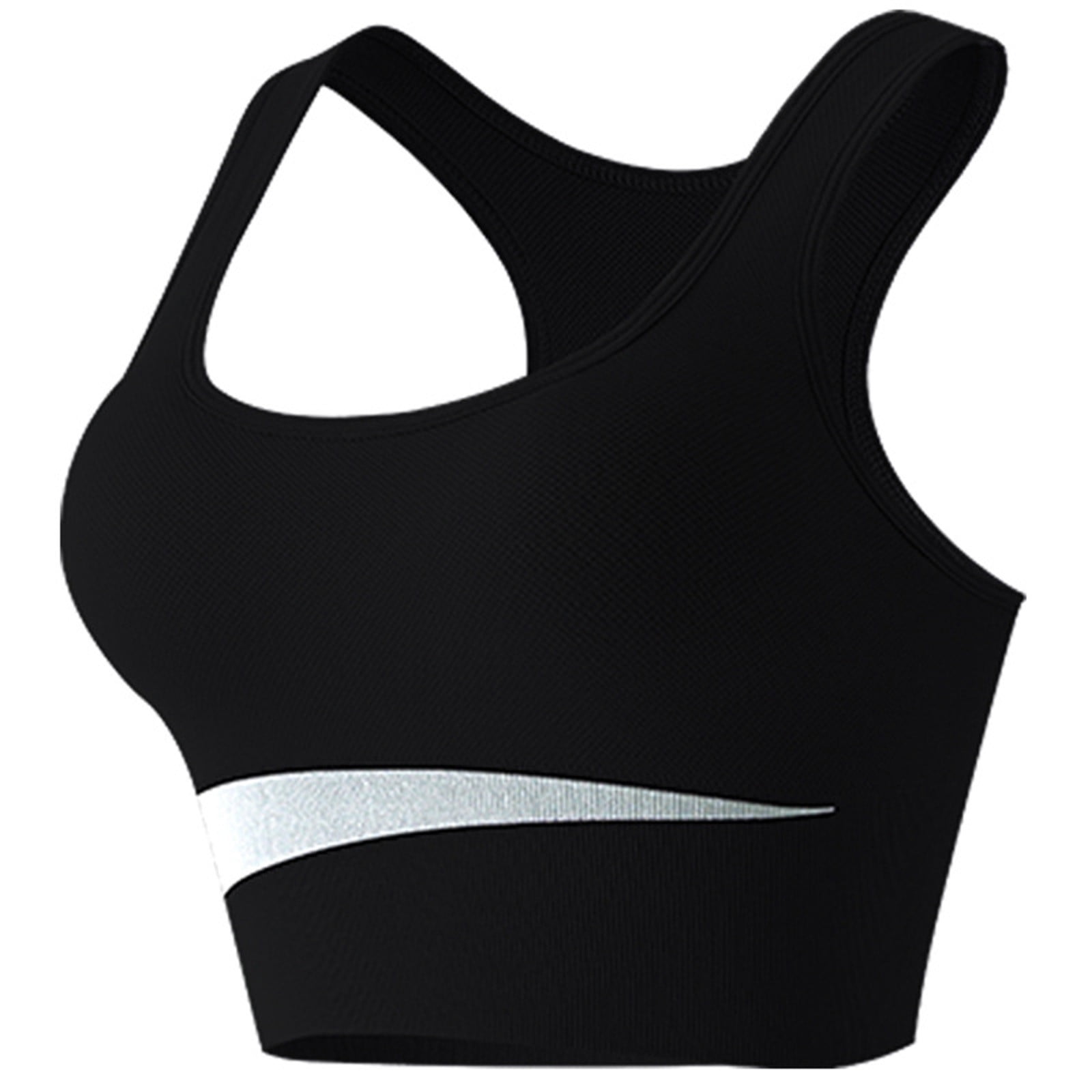 Bxsruta Womens Sports Bra Longline Wirefree Padded with Medium Support ...
