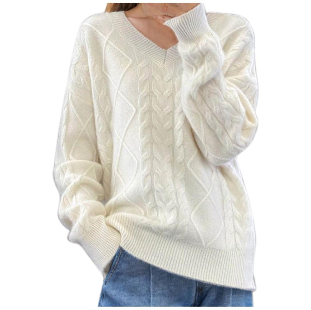 Bxsruta Womens Sweaters, Fashion Women Long Sleeve Casual Knitted V ...