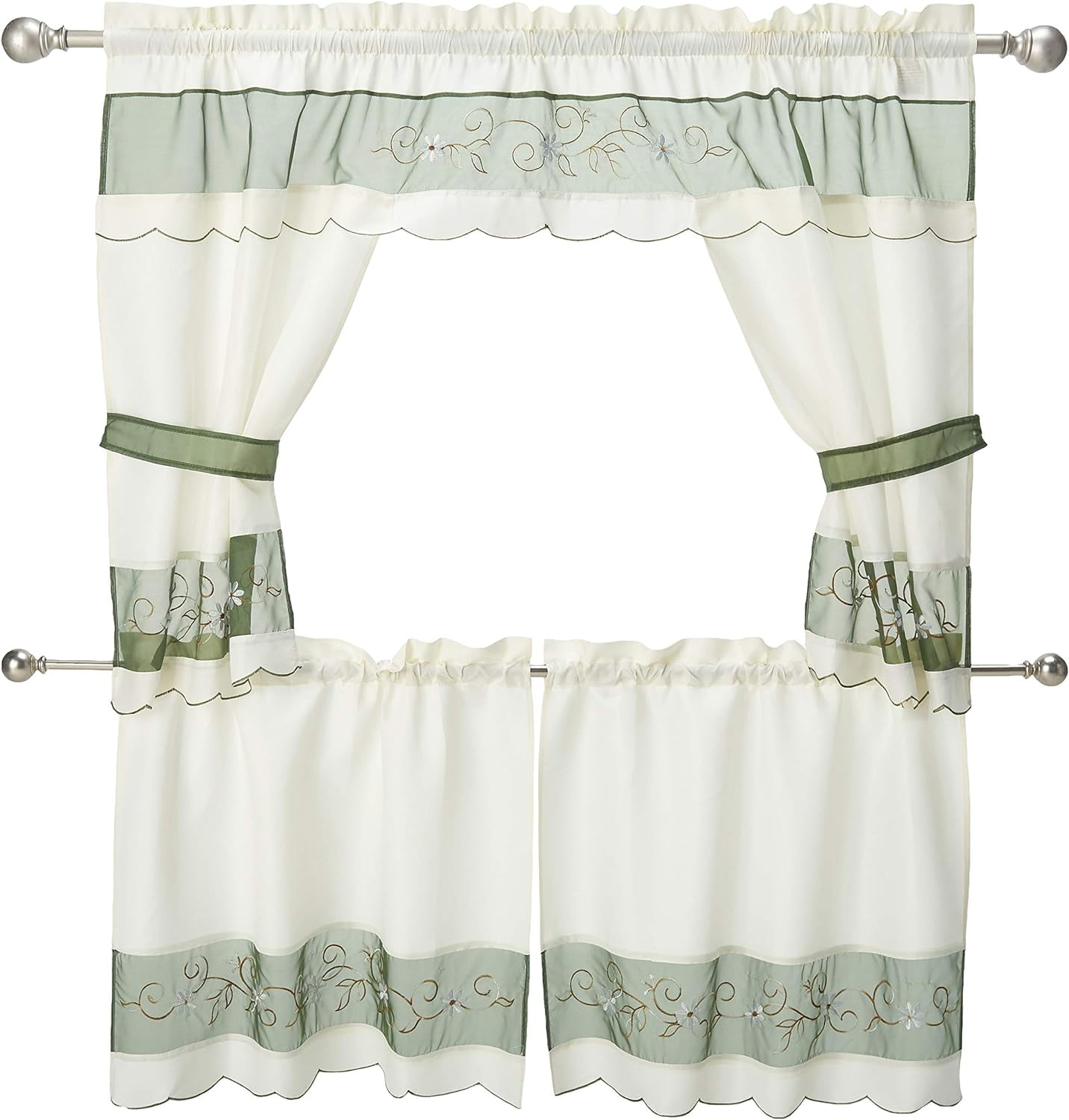 By 24-Inch Berkshire Embellished Cottage Topper With By 36-Inch ...