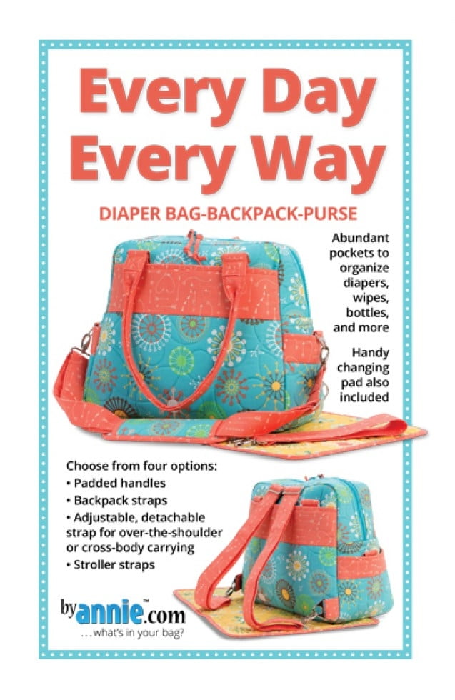 By Annie Sewing Pattern Every Day Every Way Bag Bags - Walmart.com