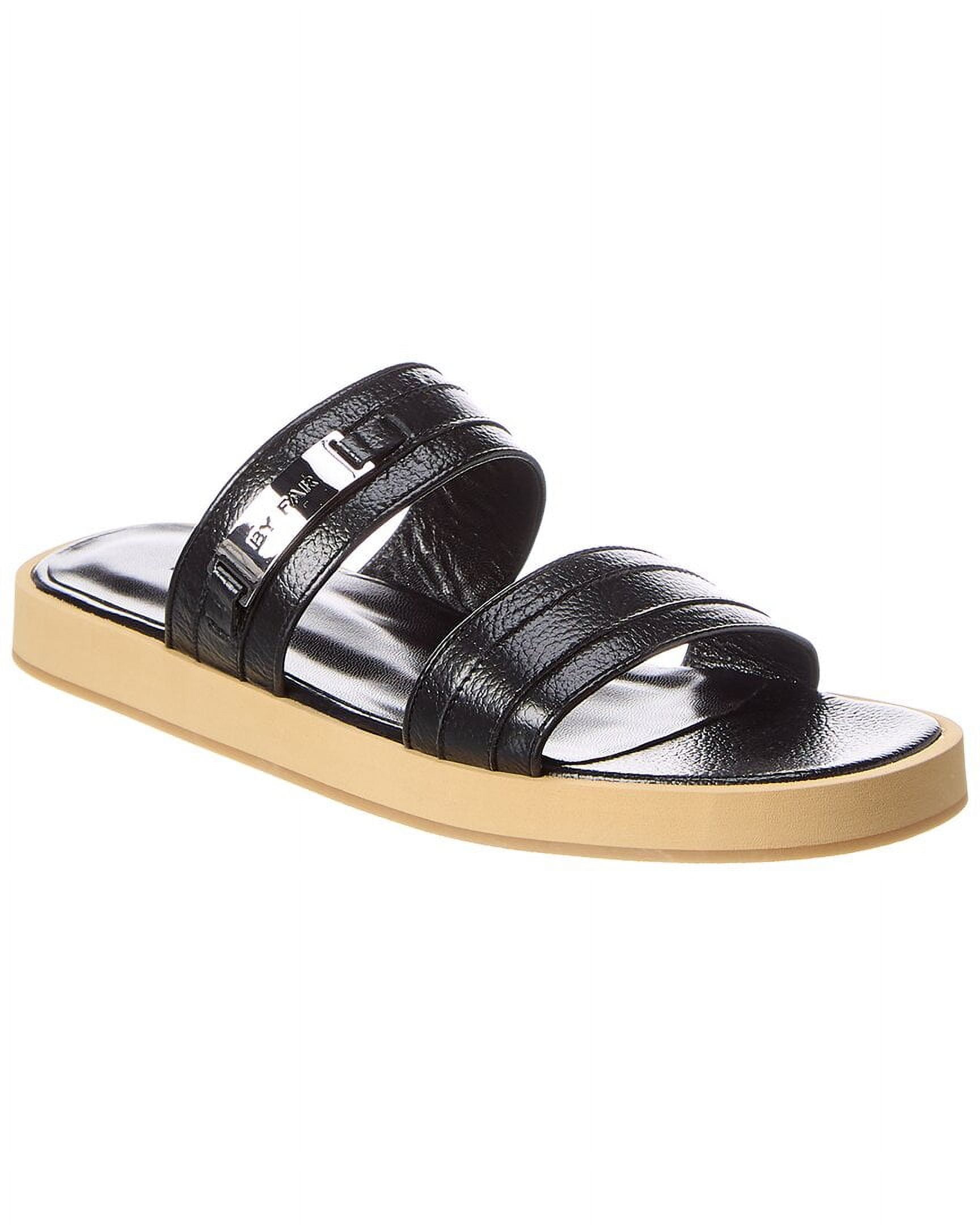 By FAR Easy Leather Sandal, 36, Black - Walmart.com