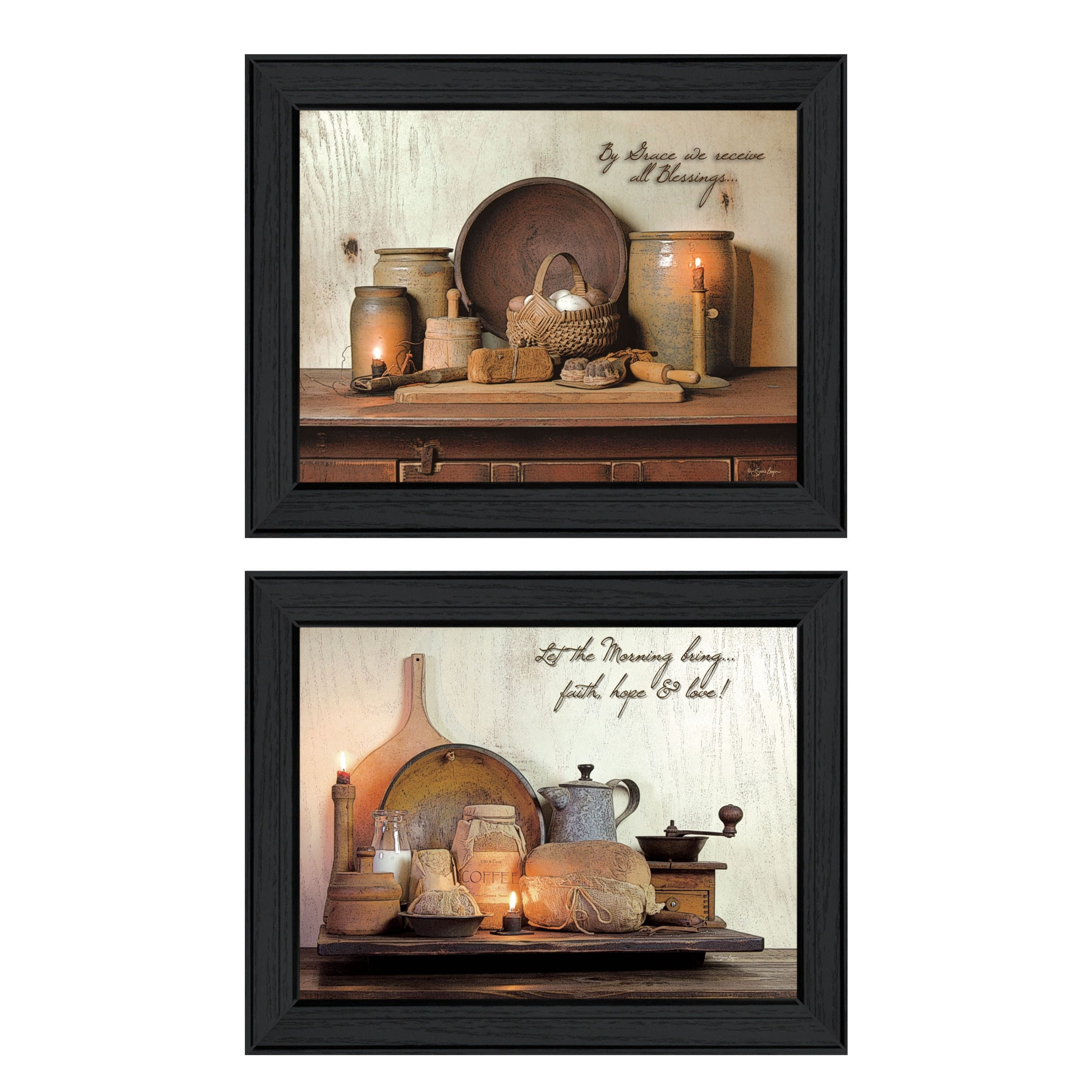 "By Grace Collection" 2-Piece Vignette By Susan Boyer, Printed Wall Art ...