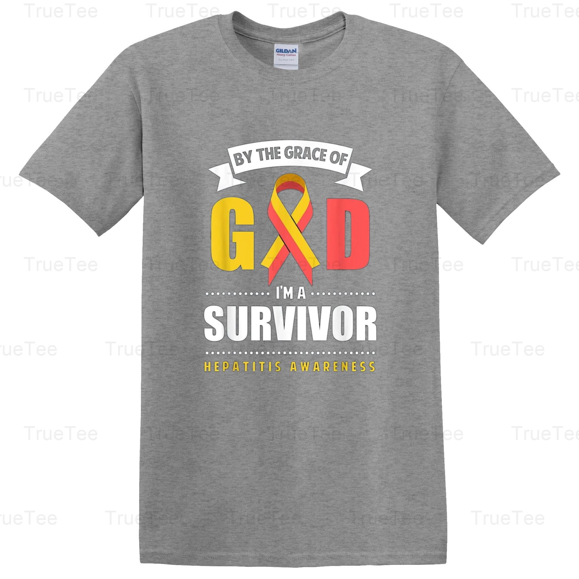 By Grace Of God, Survivor, Hepatitis, Funny, Awareness, Gift, Red ...
