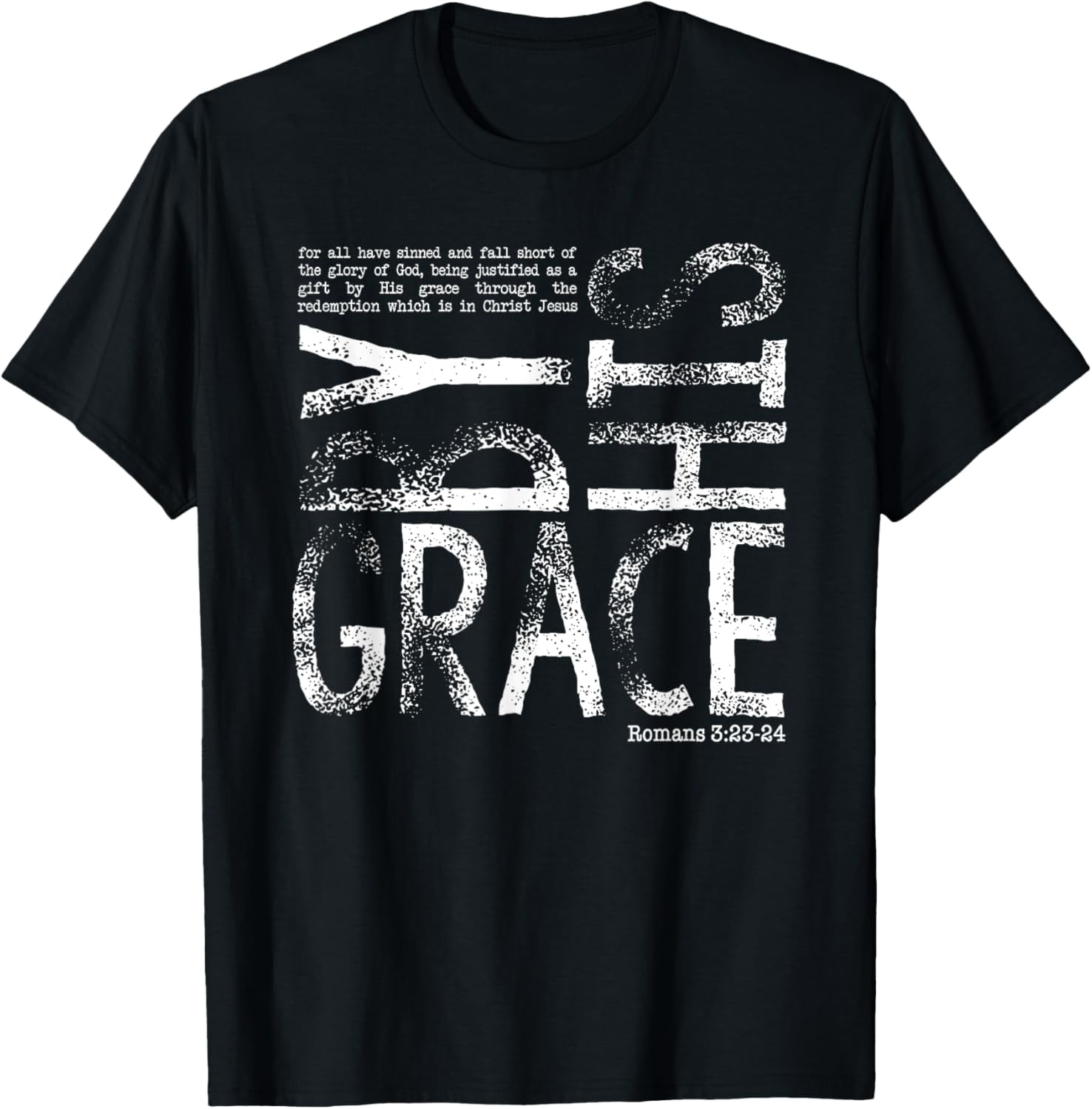 By His Grace, Saved By His Amazing Grace, Christian T-Shirt By His Grace Christian Tee - Walmart.com