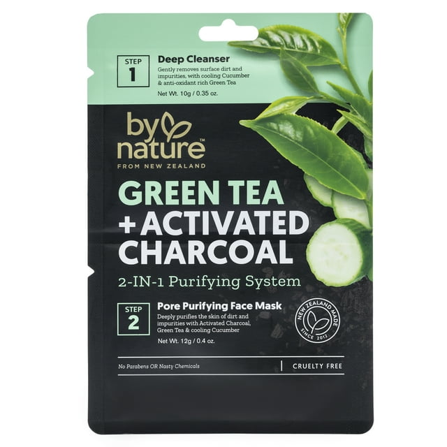 By Nature Green Tea 2pc Mask - Walmart.com