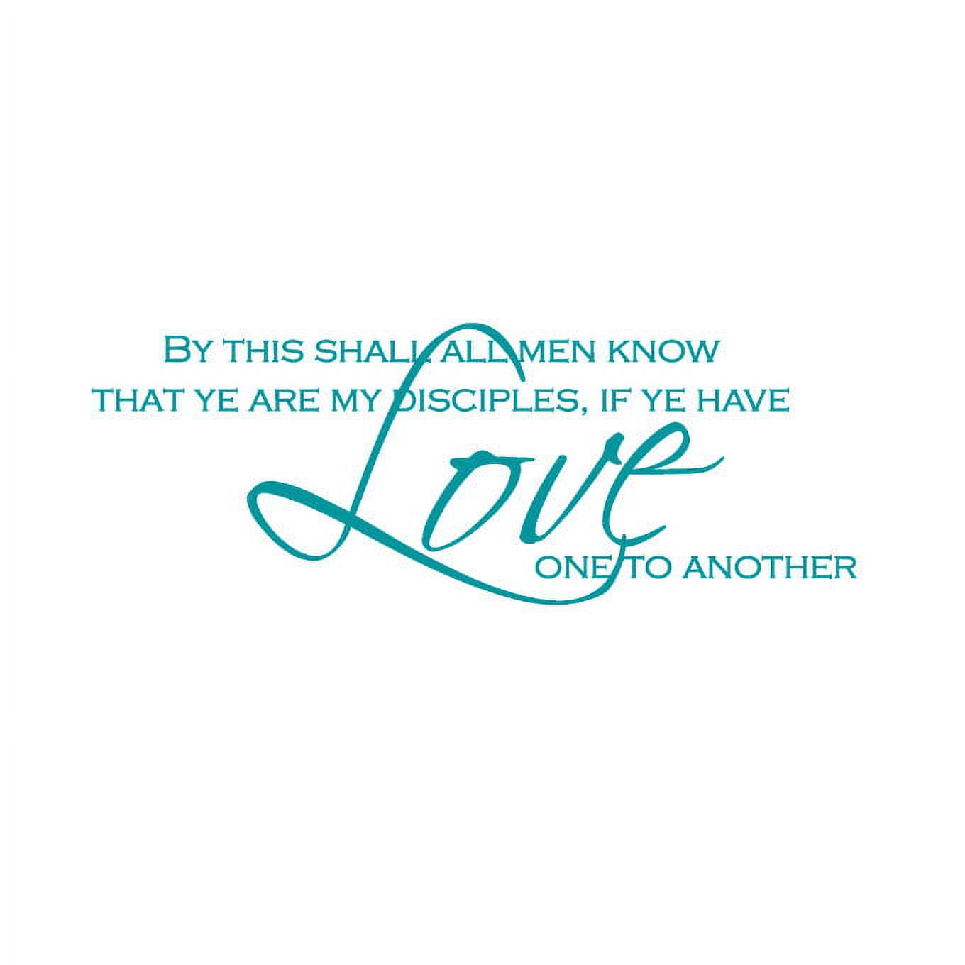 By This Shall all Men Know..Vinyl Decal - Large - Teal - Walmart.com