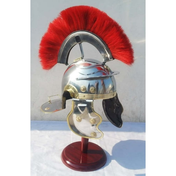By Thorinstruments Roman Armor Centurion Officers Helmet Medieval Brass ...