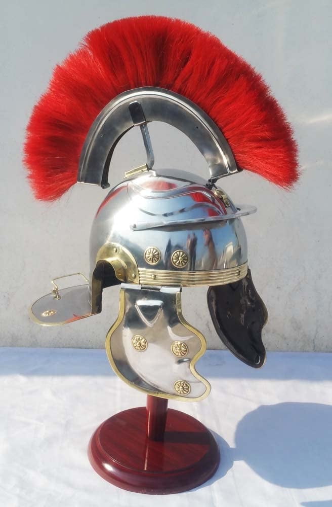 By Thorinstruments Roman Armor Centurion Officers Helmet Medieval Brass ...