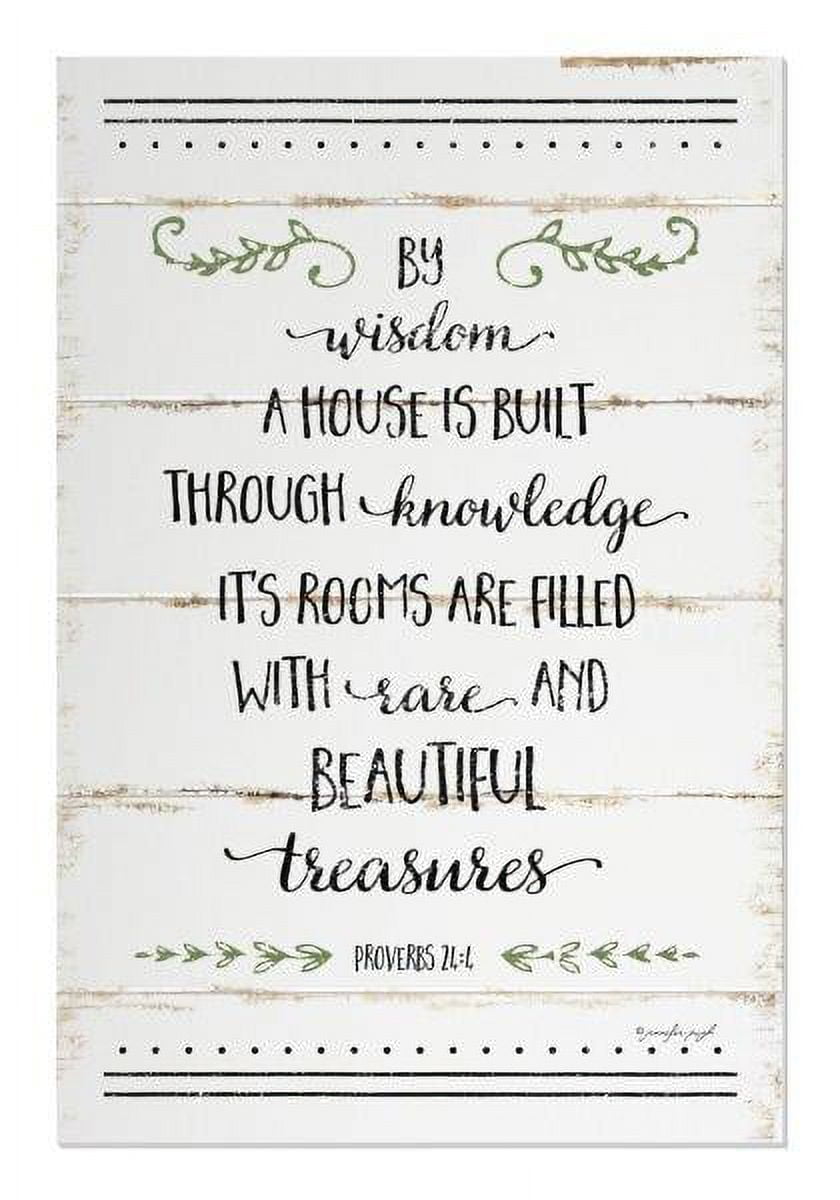 By Wisdom A House Is Built Through Knowledge Shiplap Style Wood Sign ...